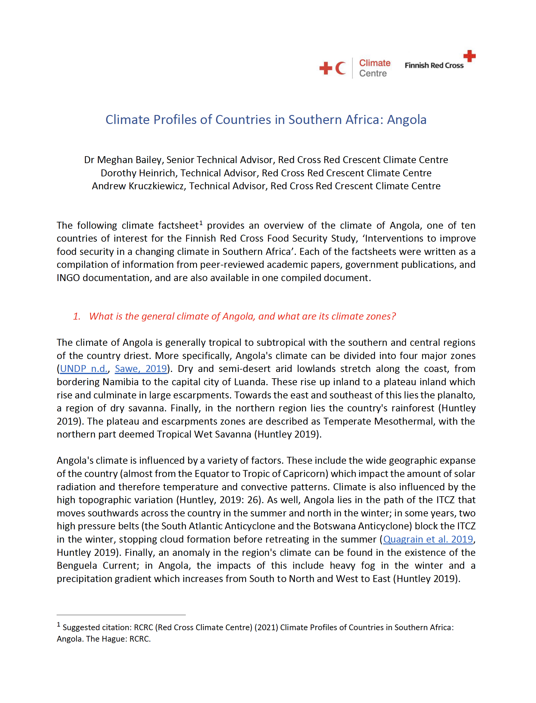Angola – Red Cross Red Crescent Climate Centre